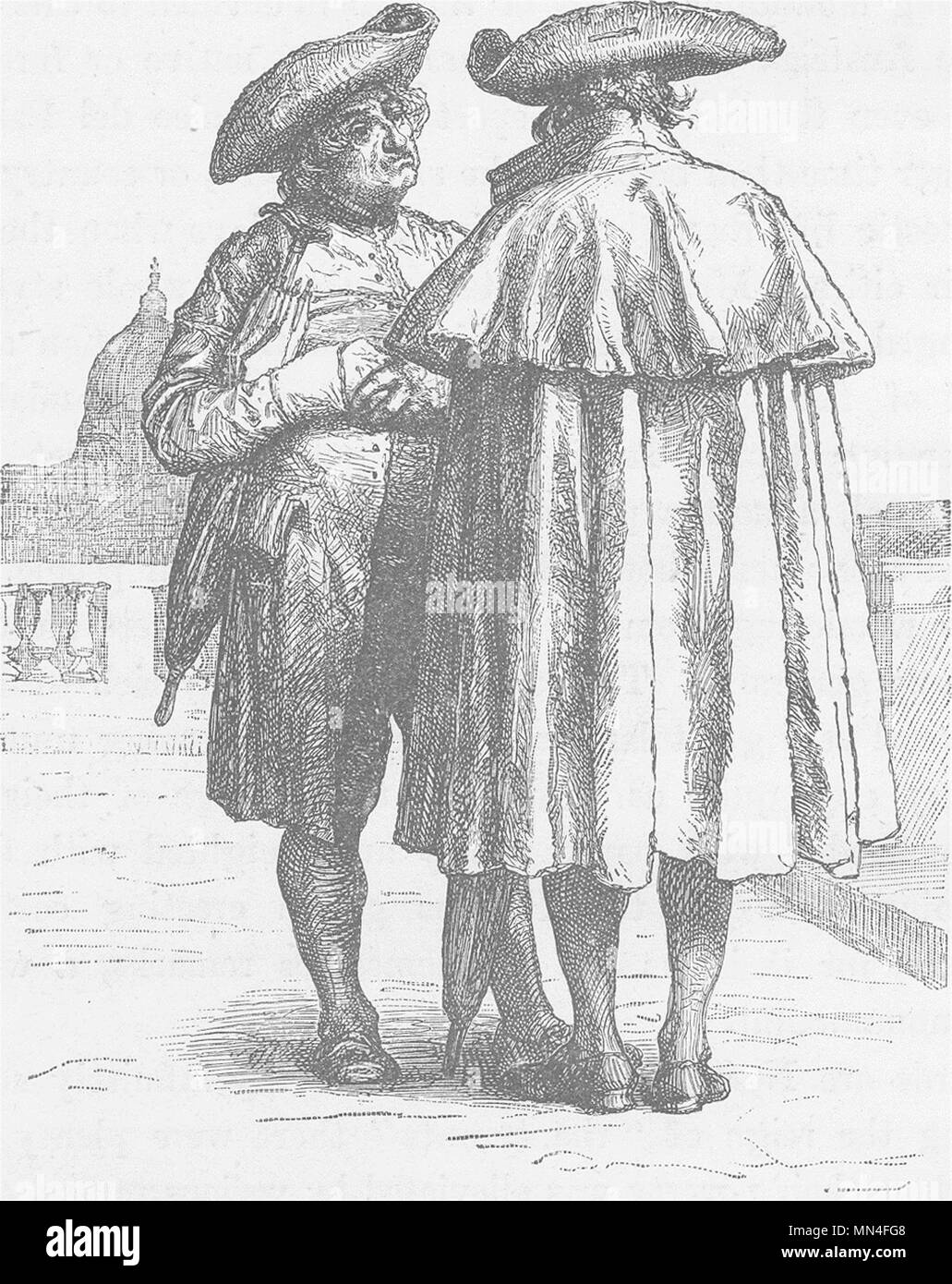 ITALY. Roman priests 1893 old antique vintage print picture Stock Photo ...