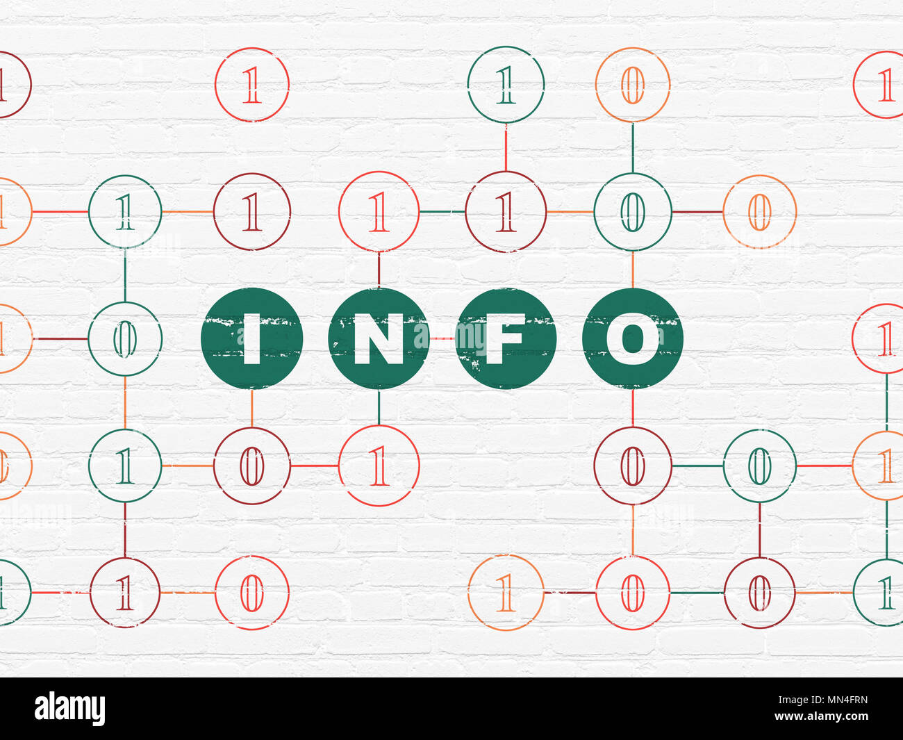 Information concept: Info on wall background Stock Photo - Alamy