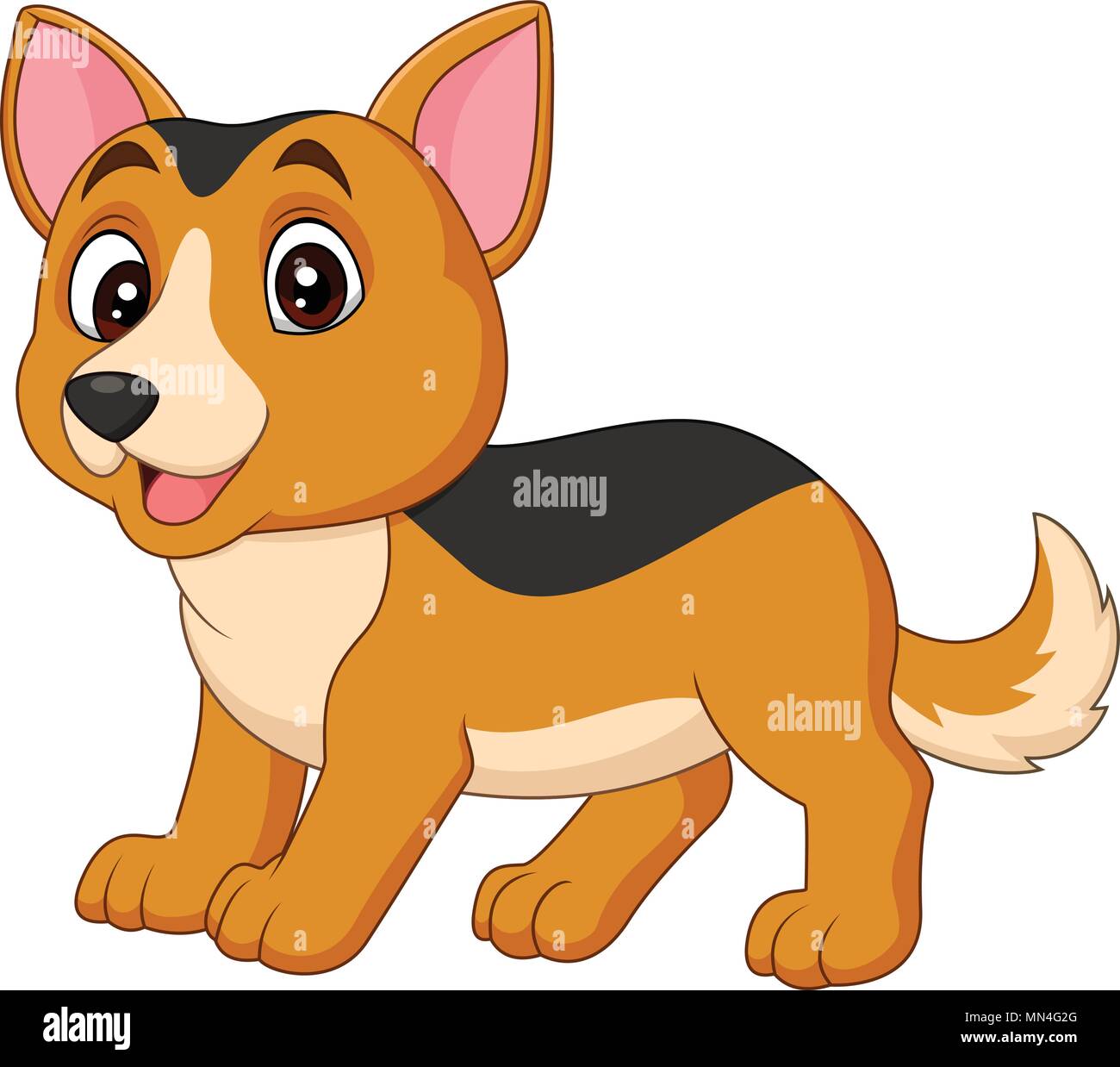 Labrador puppy on white Stock Vector Images - Alamy