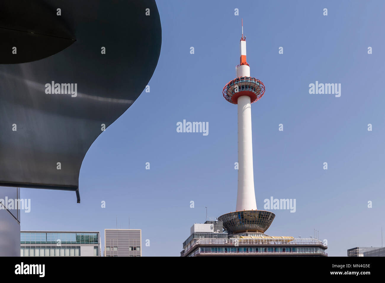 Beautiful view of modern urban architecture in downtown Kyoto, Japan ...