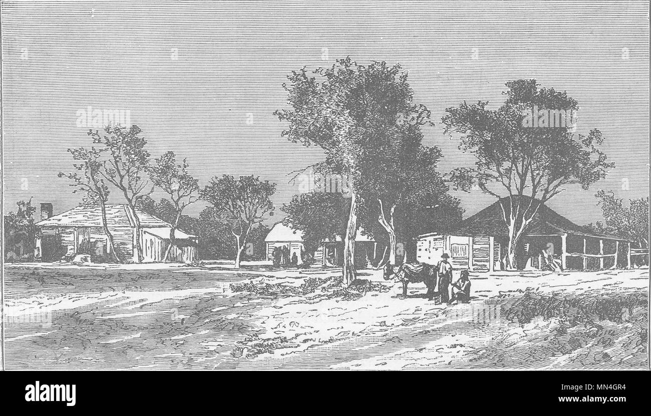AUSTRALIA. Squatters Station on the Darling Downs, New South Wales 1890 ...