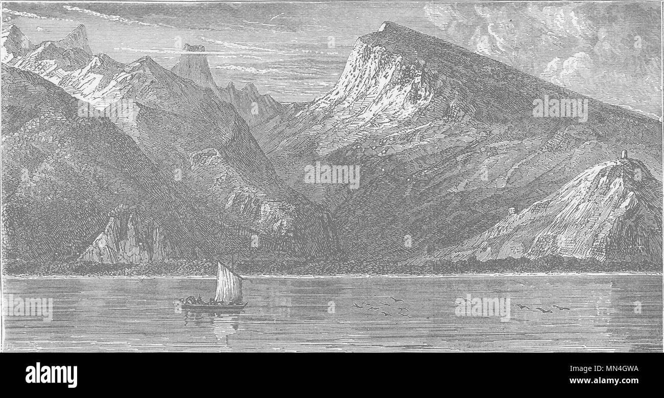 POLYNESIA. View on the shores of Tahiti 1890 old antique vintage print ...