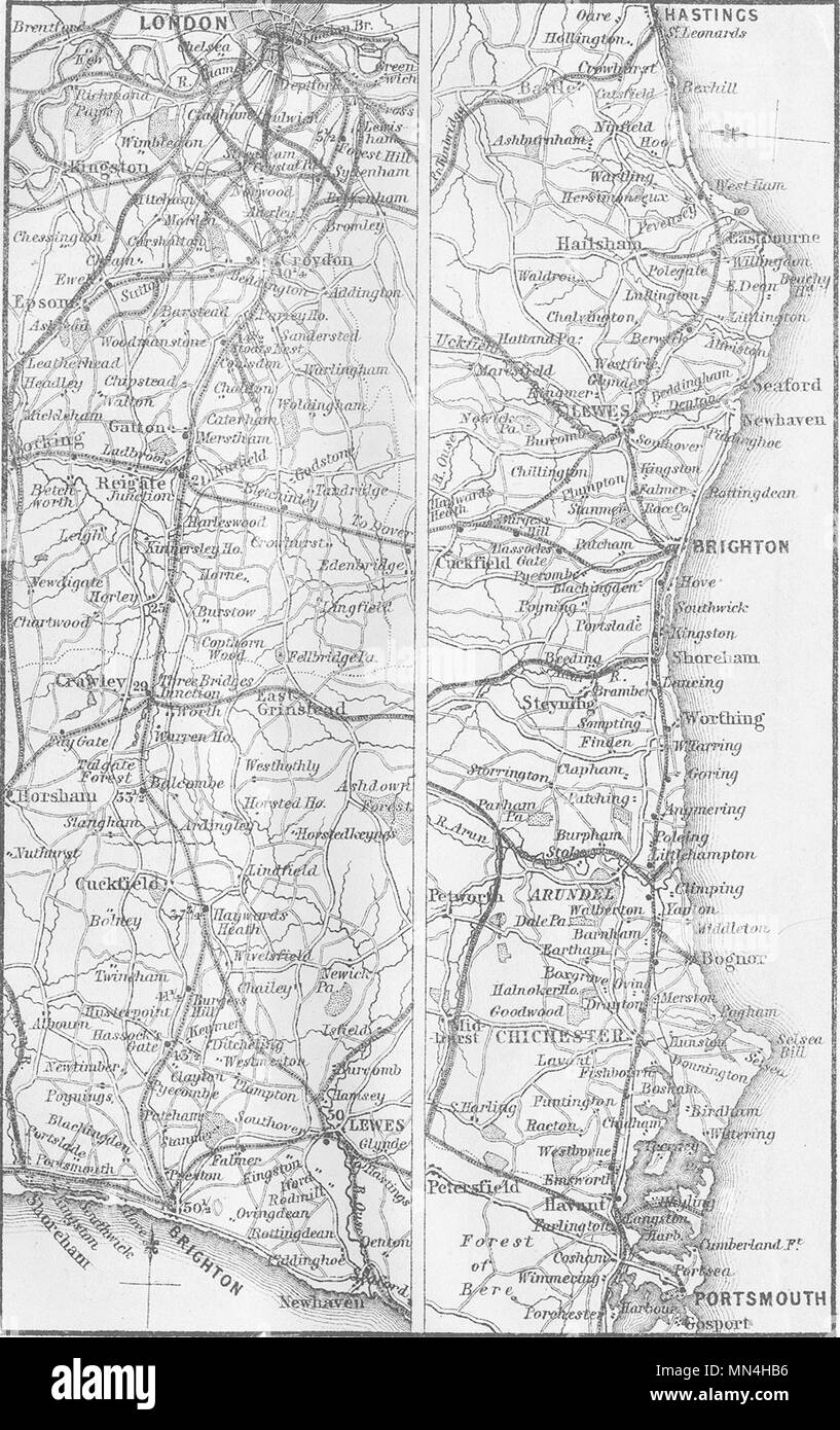 London rail map hi-res stock photography and images - Alamy