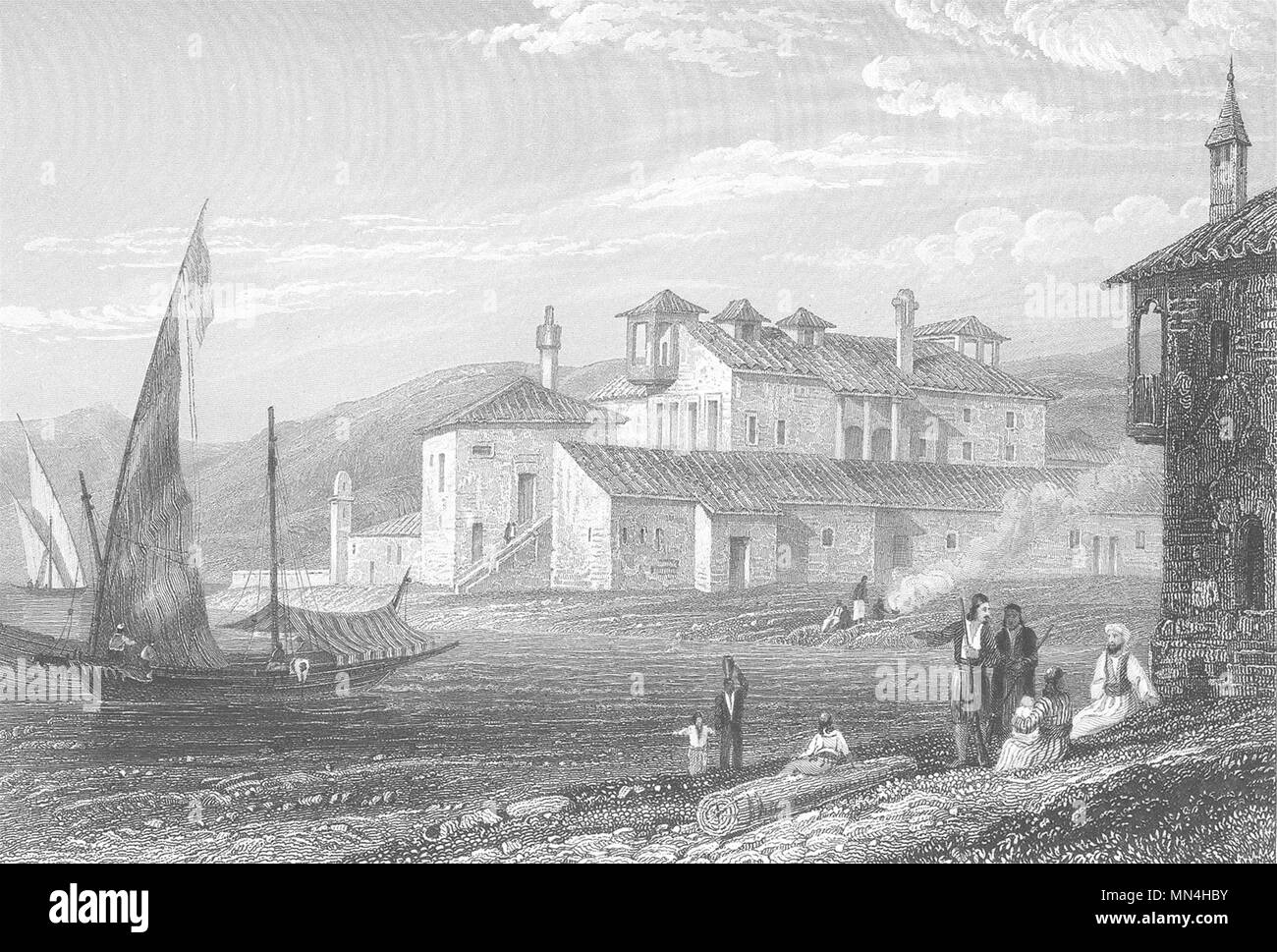 GREECE. Missolonghi ; Finden 1834 old antique vintage print picture ...