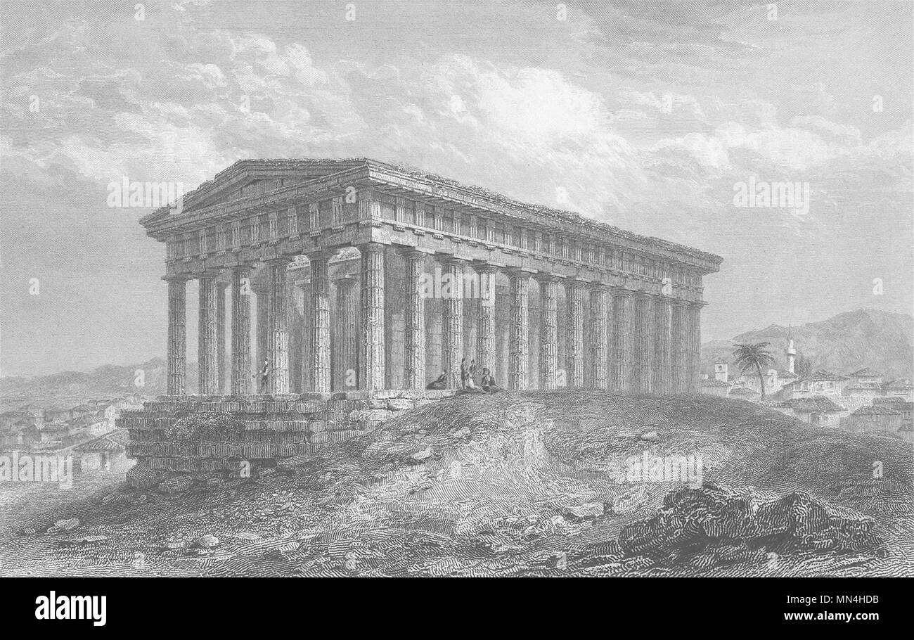 GREECE. Temple of Theseus, Athens; Finden 1834 old antique print ...