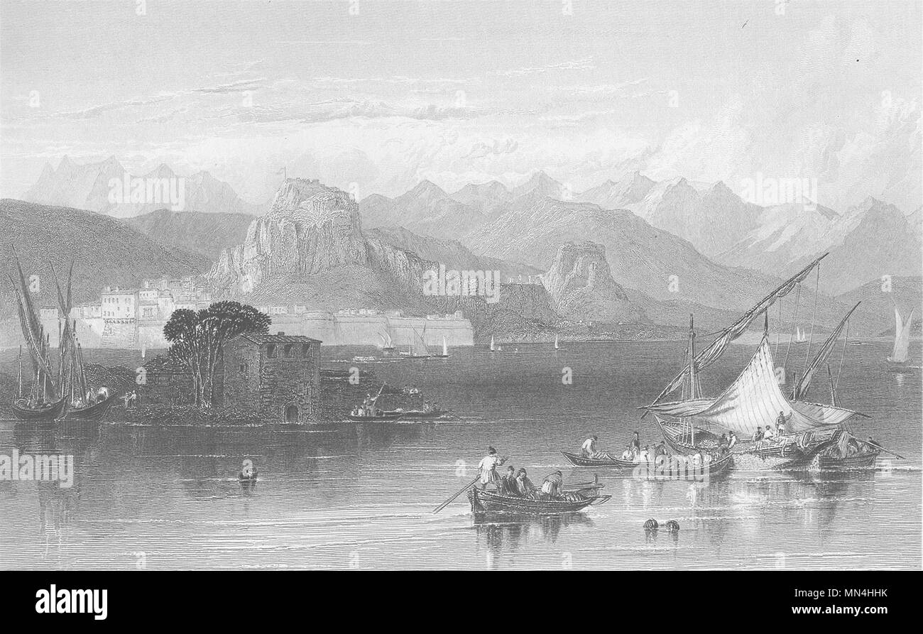 GREECE. Corfu ; Finden 1833 old antique vintage print picture Stock ...
