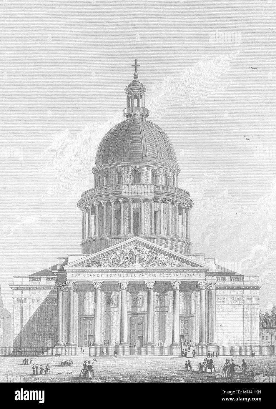 FRANCE. The Pantheon. Paris c1856 old antique vintage print picture ...