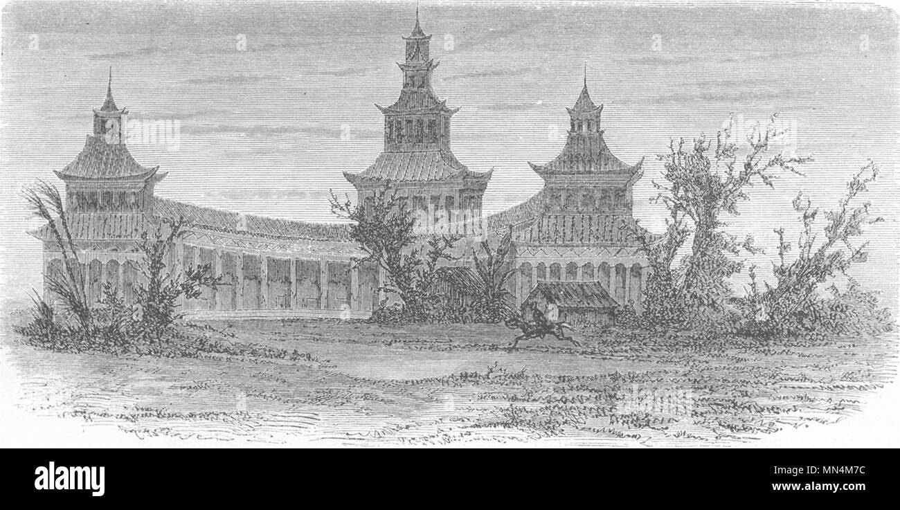 RUSSIA. Temple, Steppes of Volga 1880 old antique vintage print picture ...