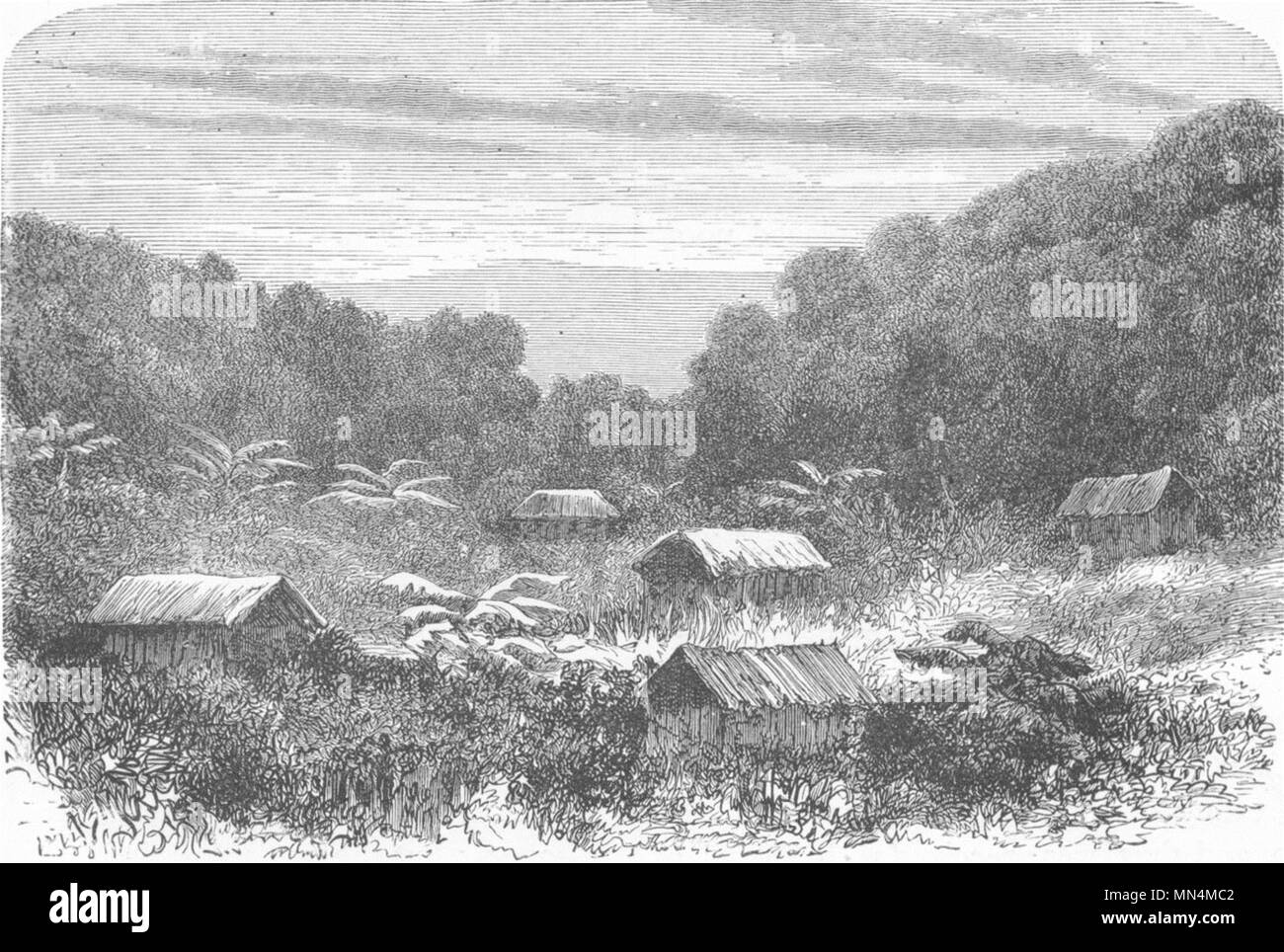 HONDURAS. Eketche 1880 old antique vintage print picture Stock Photo ...