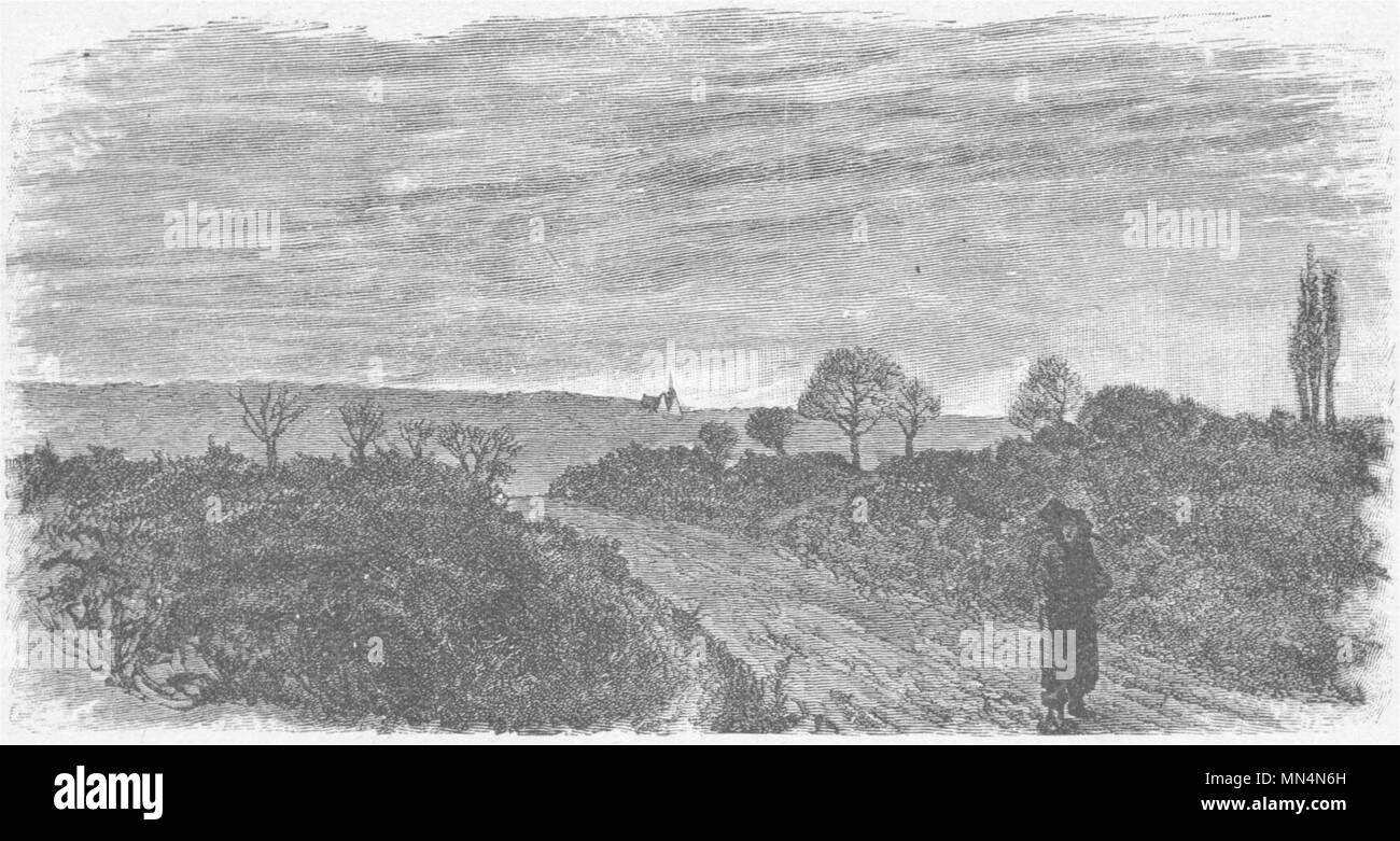 HERTS. St Albans. Barnard's Heath 1898 old antique vintage print ...