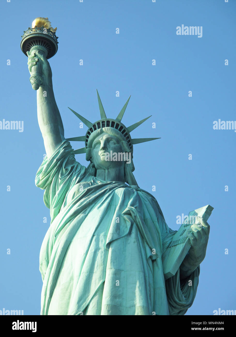 Statue Of Liberty, in natural colors, New York City, USA Stock Photo ...