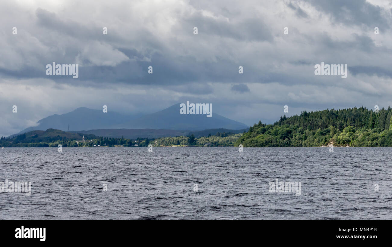 The famous Loch Ness on a bright sunny day, Inverness, Scotland, United ...