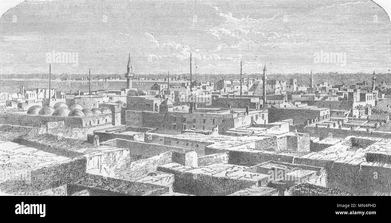 LIBYA. In Tripoli 1871 old antique vintage print picture Stock Photo ...