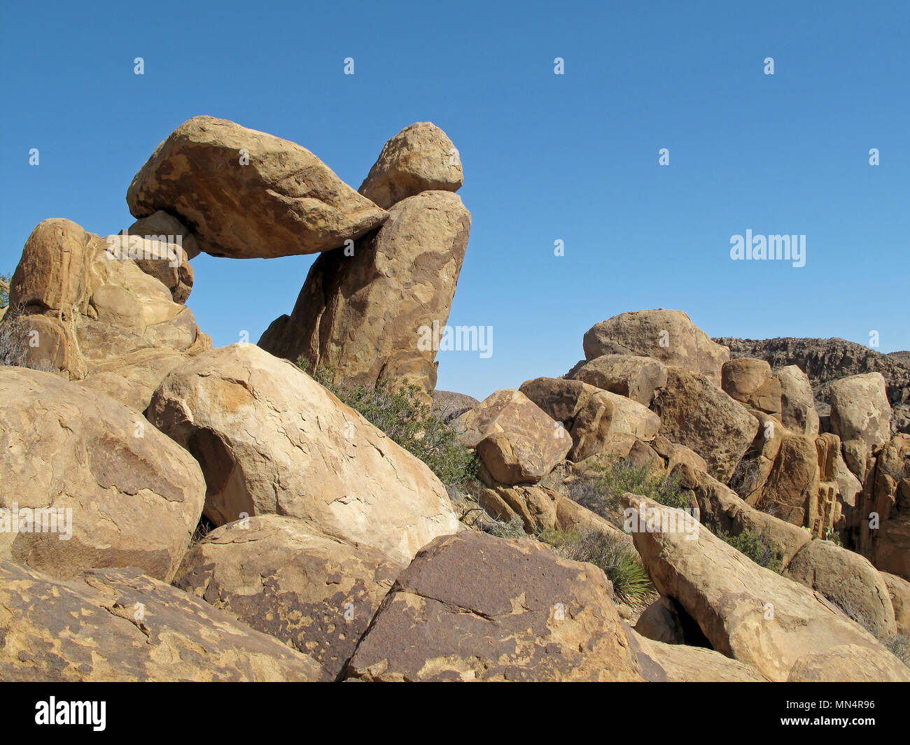 The famous Balanced Rock formation in the Grapevine Hills section of ...