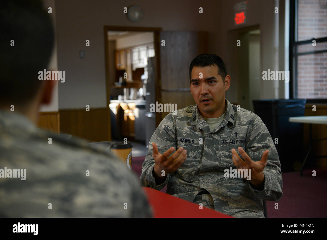 Capt. Jason D. Raines, 5th Bomb Wing chaplain, is one of six chaplains ...