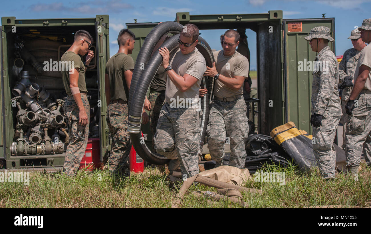 U.S. Airmen of the 36th Contingency Response Group, Anderson Air Force ...