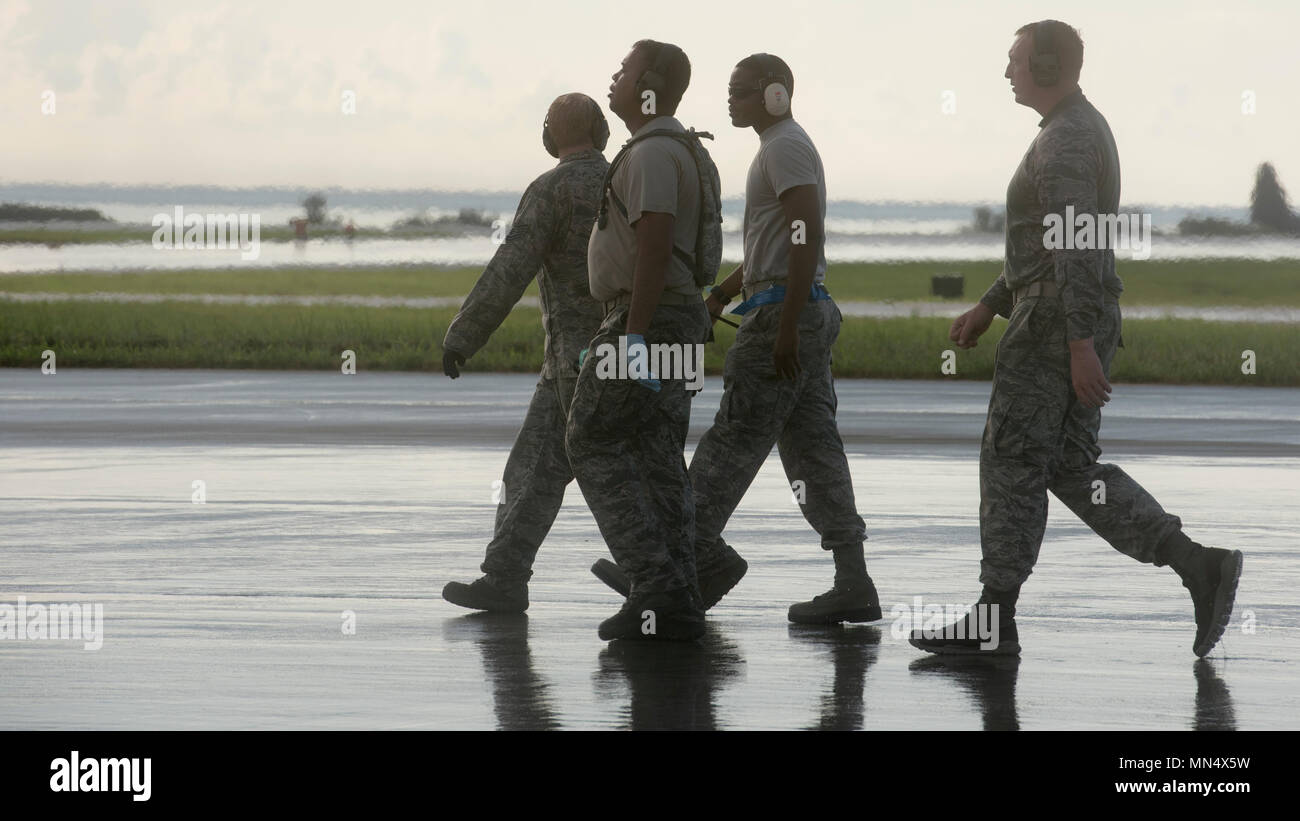 U.S. service members of the 36th Contingency Response Group, Andersen ...