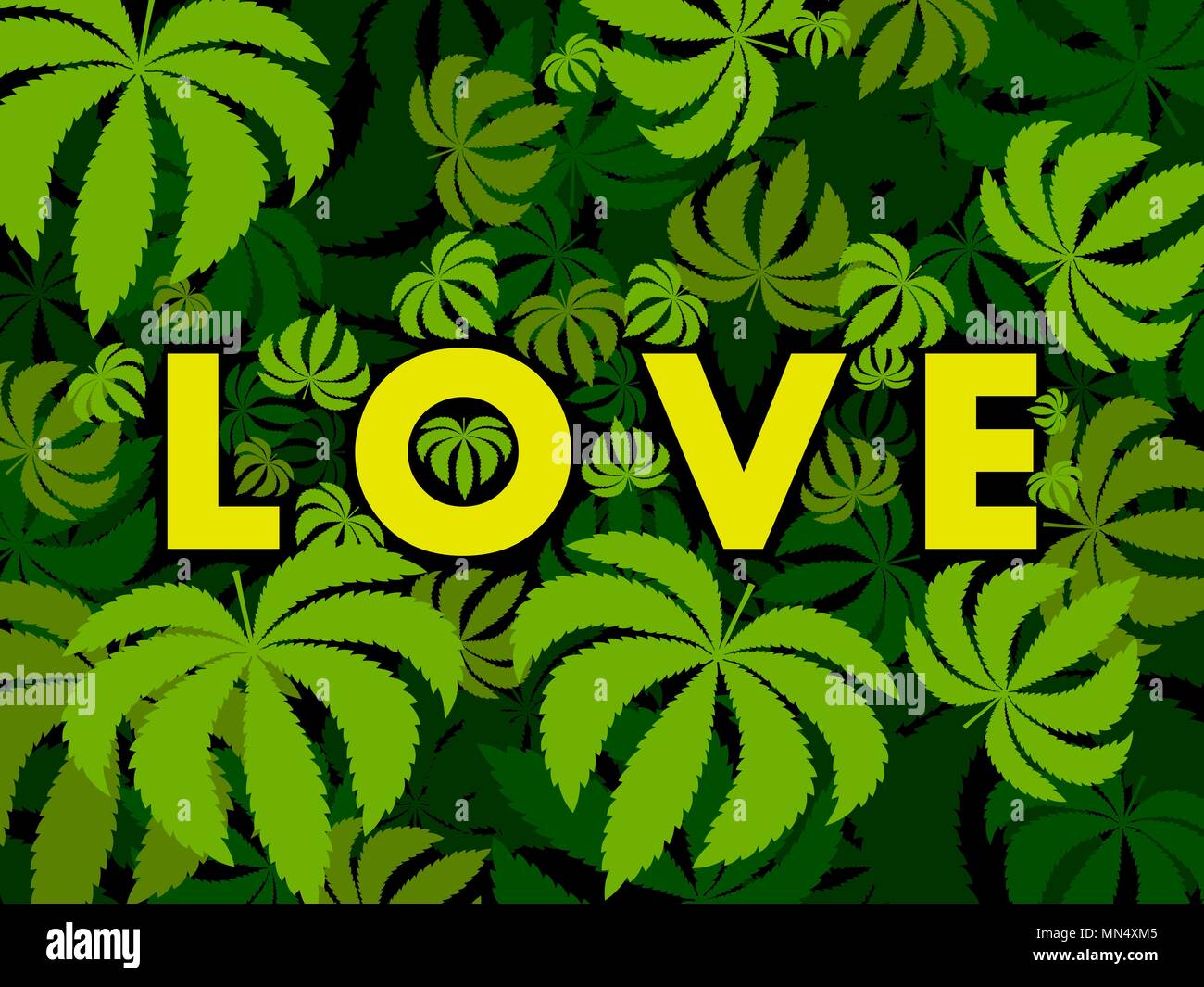 Yellow medical marijuana cannabis plant Stock Vector Images - Alamy