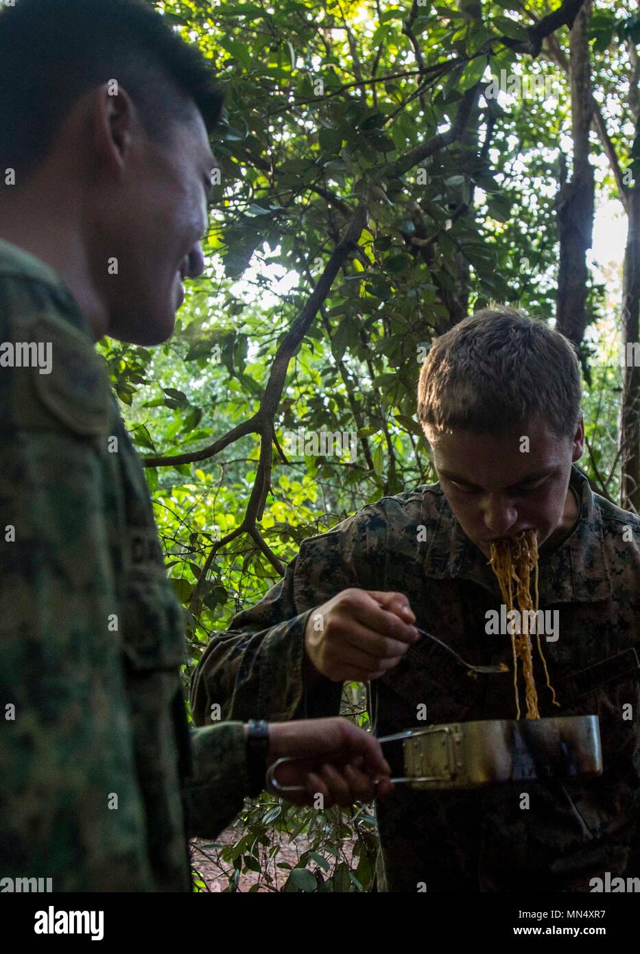 U.S. Marine Lance Cpl. Seth N. Napier, a gunner with 1st Battalion, 3rd ...