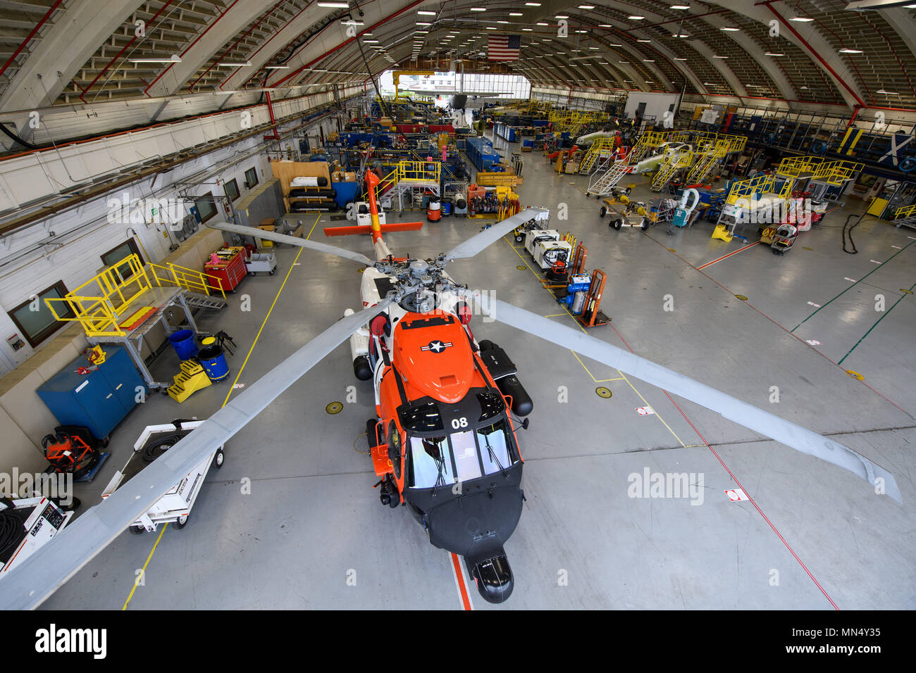 Overhead view of Coast Guard Aviation Logistics Center in Elizabeth ...