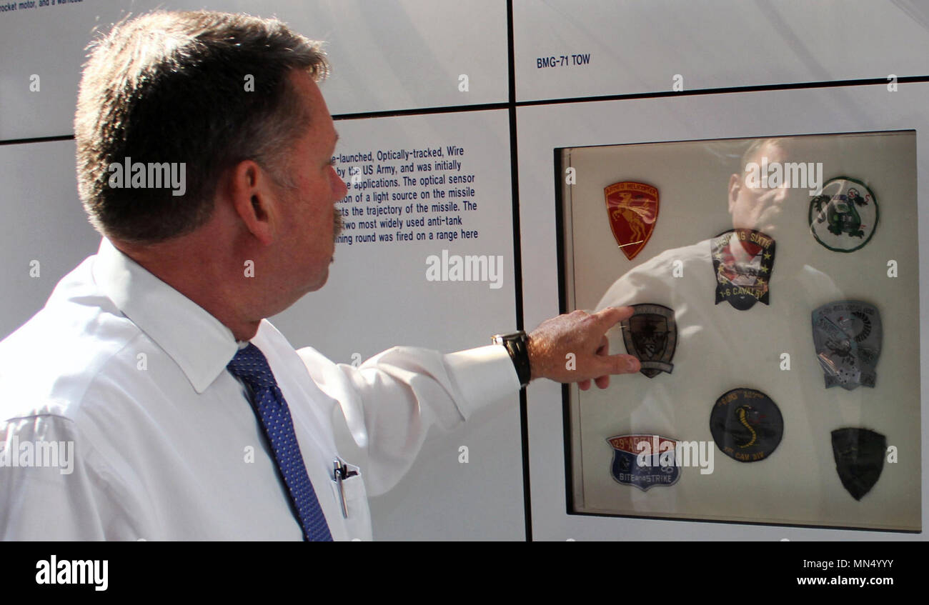 Bob Mitchell, curator at the U.S. Army Aviation Museum, points out the ...
