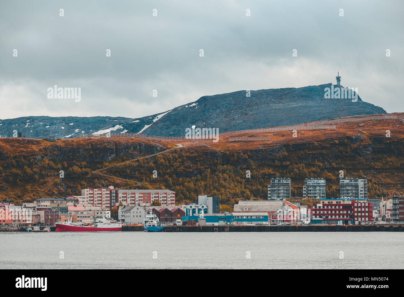 Northern Norway, view of Hammerfest city on a summer day Stock Photo ...