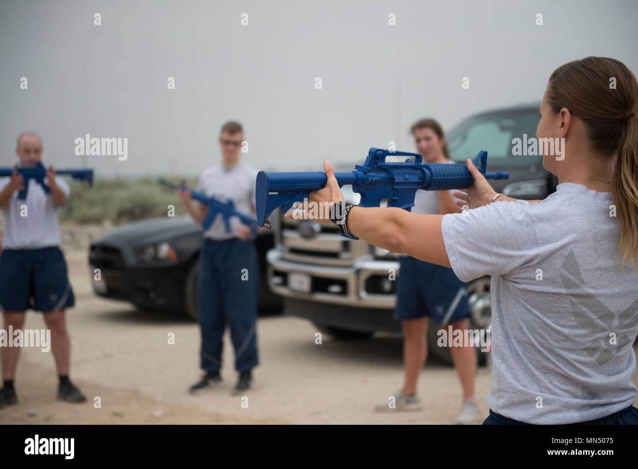 The 124th Security Forces Squadron from the 124th Fighter Wing, Gowen ...