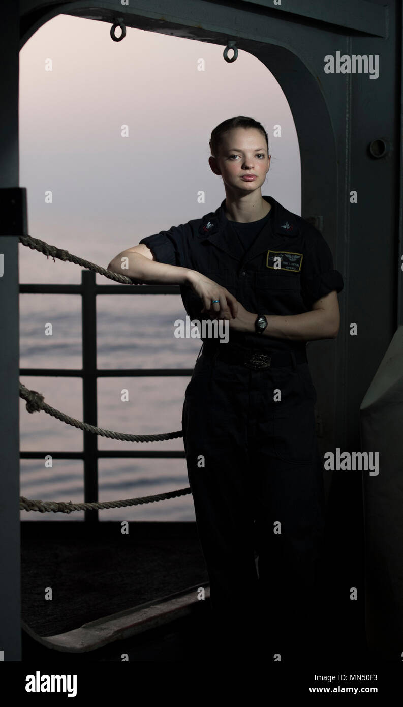 ARABIAN GULF (Aug. 26, 2017) Air Traffic Controller 2nd Class Jamie ...