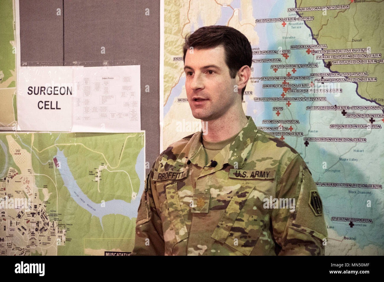 National Guard Soldier, Maj. Aaron Proffitt, MD, command surgeon Task ...