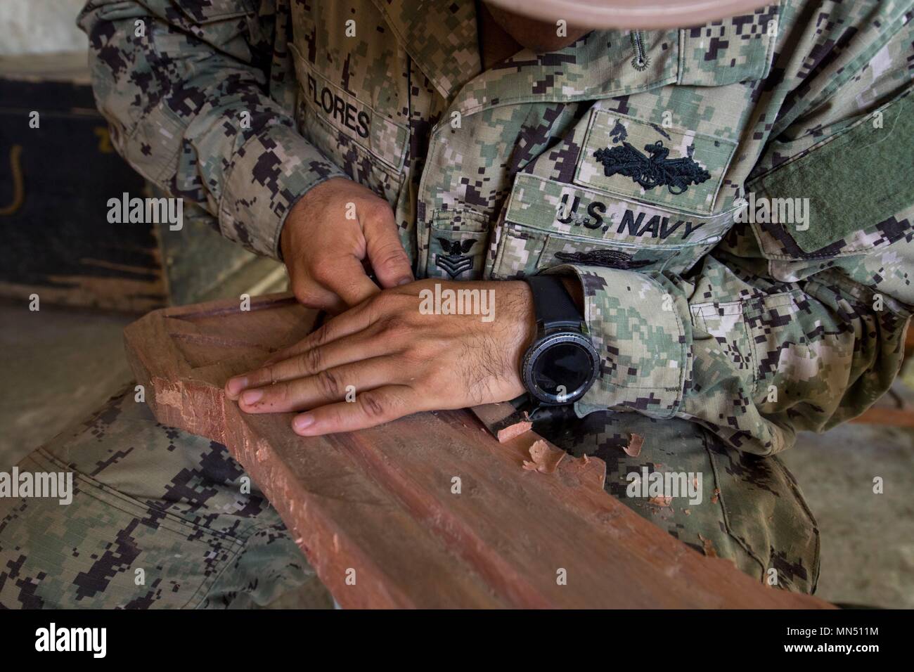 U.S. Navy Builder 1st Class Fabian Flores, from Phoenix, Arizona ...