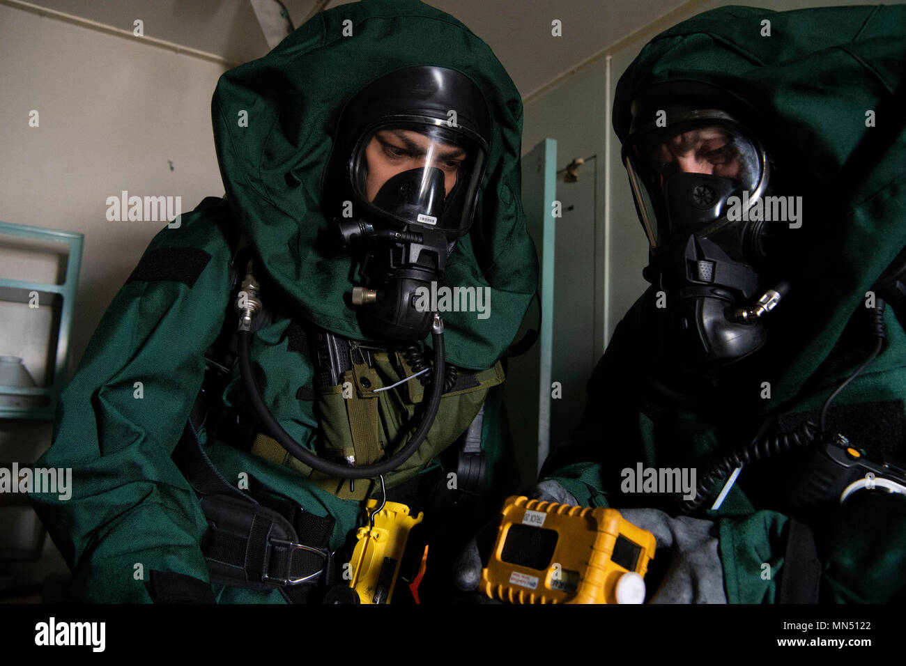 West Virginia National Guard Staff Sgt. Charles Lantz (left) and Sgt ...