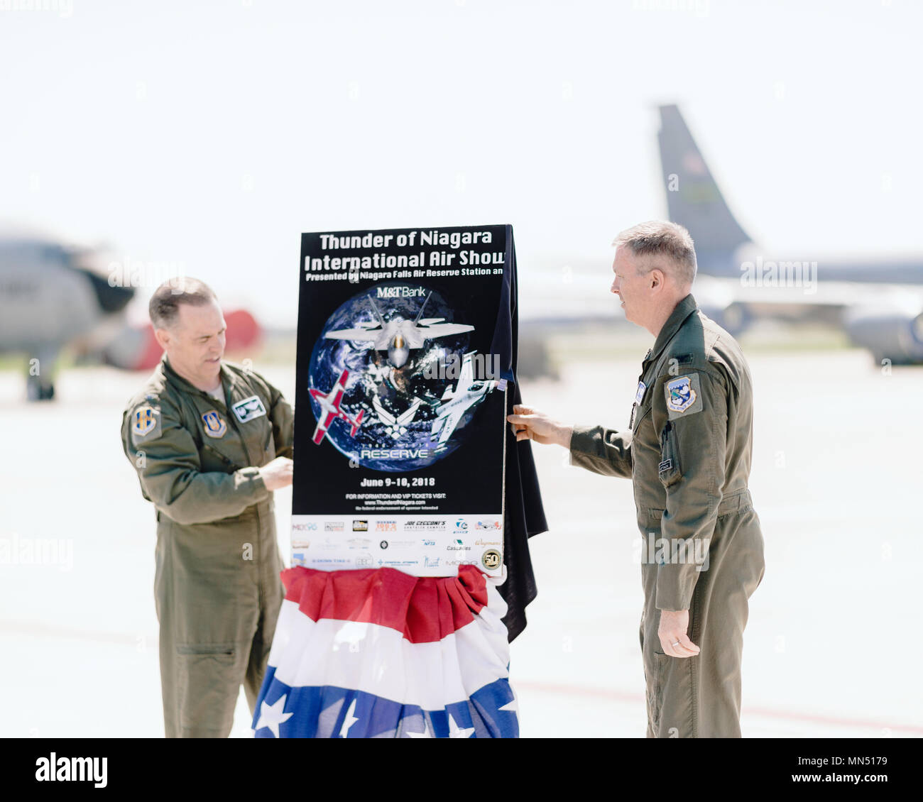 Col. Mark Larson, commander of the 914th Air Refueling Wing here, and ...
