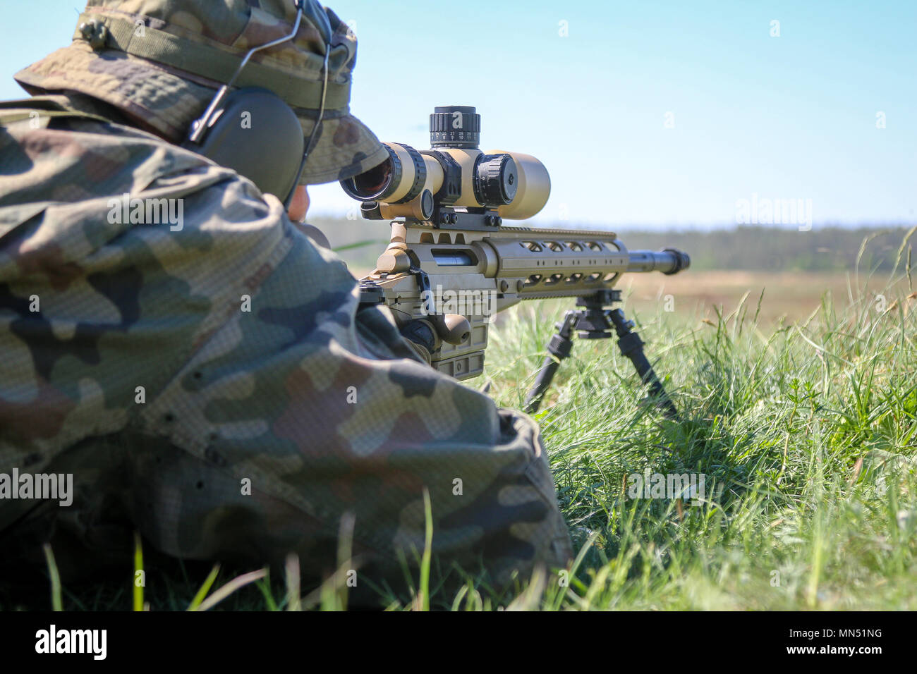 Polish soldier assigned to 15th Mechanized Brigade, uses a Polish army ...