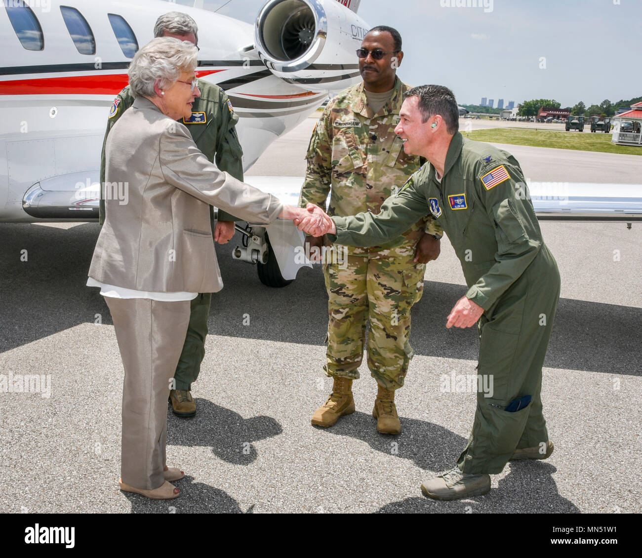Gov. Kay Ivey arrives at the 117th Air Refuelling Wing, Sumpter Smith ...