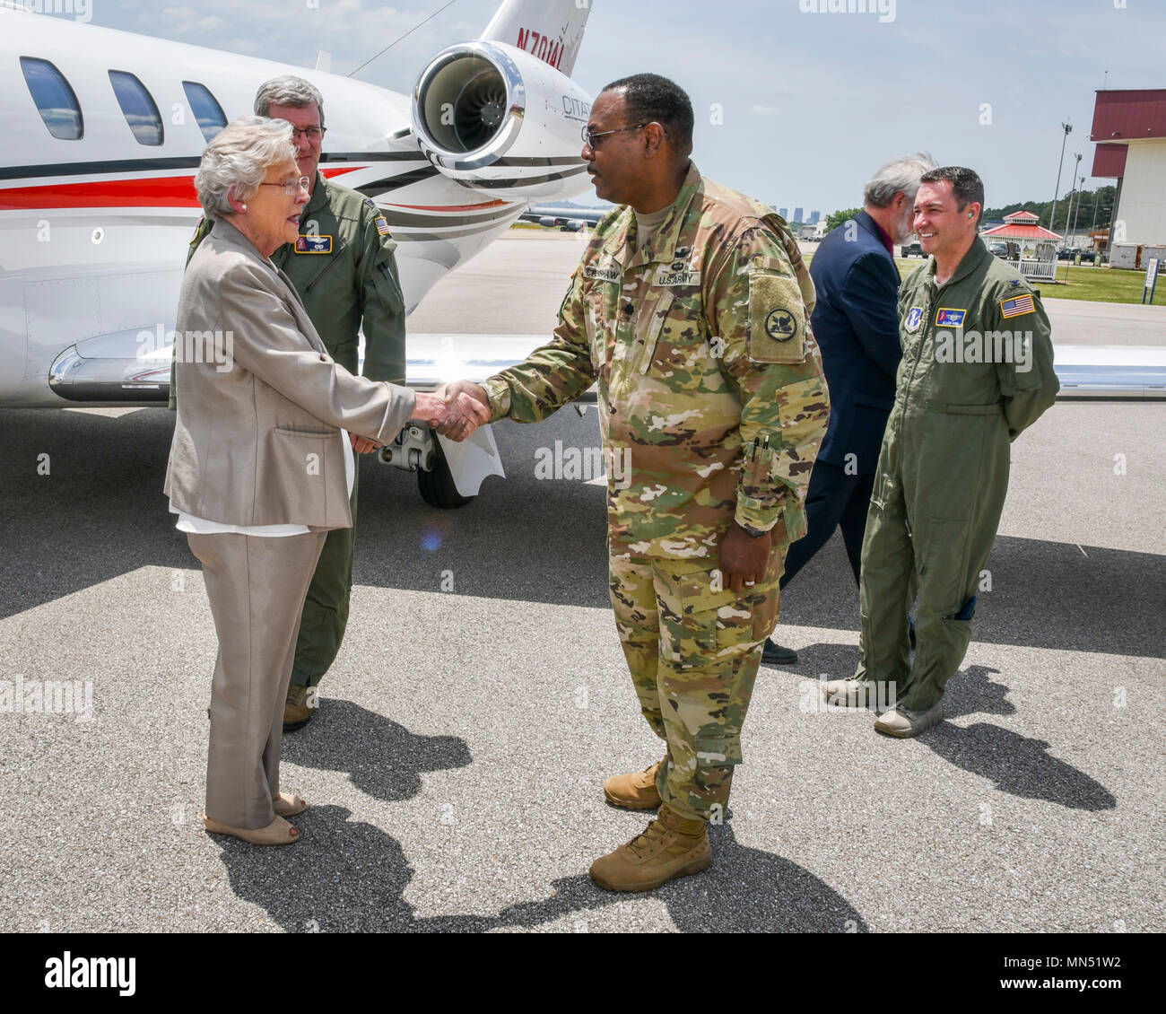 Gov. Kay Ivey arrives at the 117th Air Refuelling Wing, Sumpter Smith ...