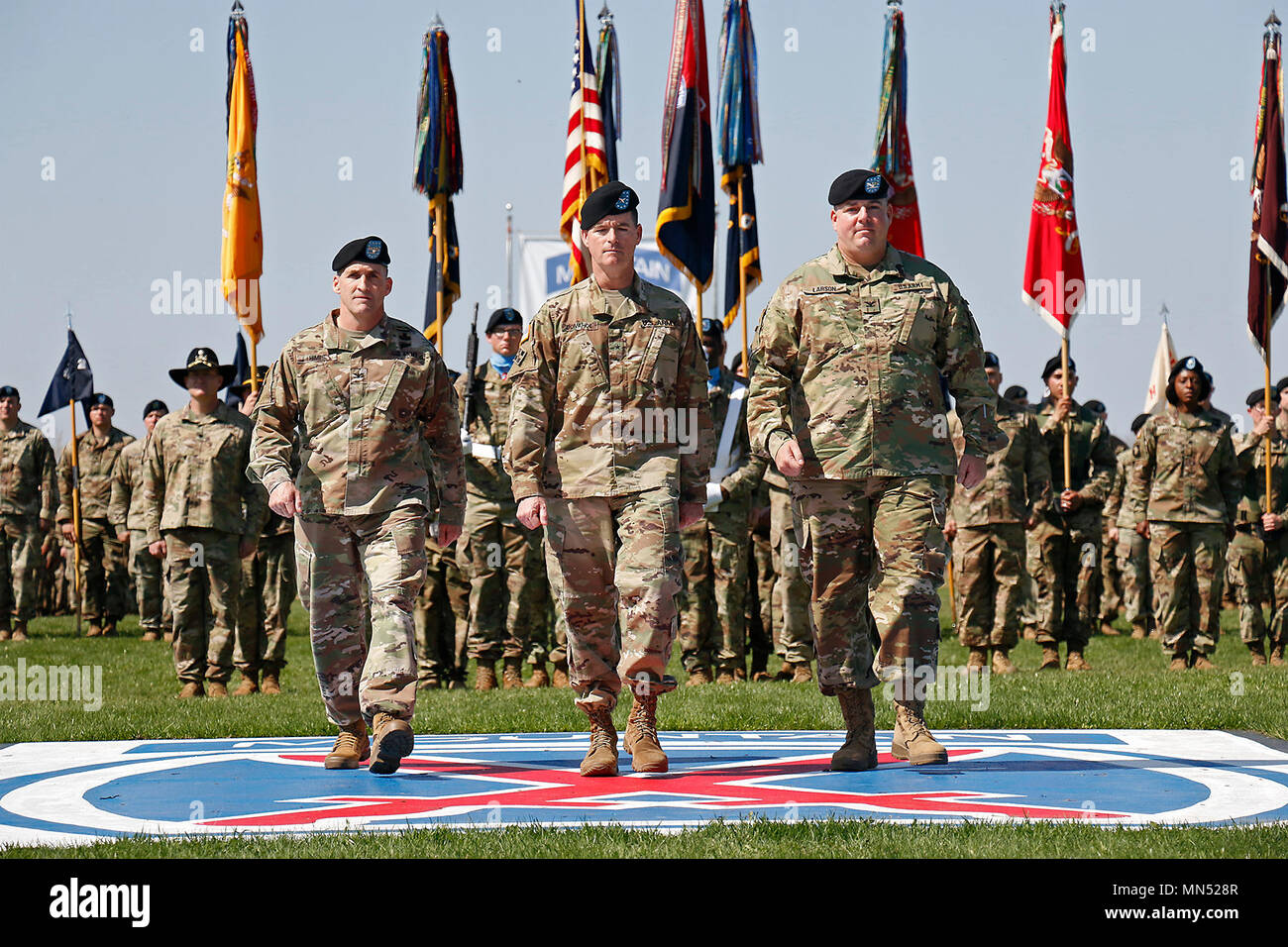 Brig. Gen. Patrick Donahoe (center), 10th Mountain Division acting ...