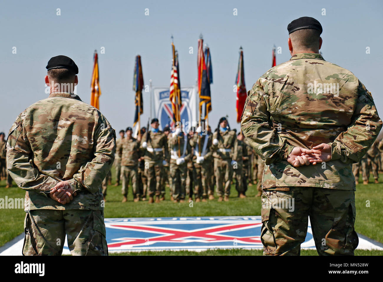 Col. Paul Larson (right), and Col. Scott Himes, the incoming and ...