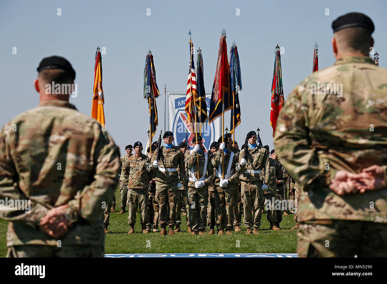 Col. Paul Larson (right), and Col. Scott Himes, the incoming and ...