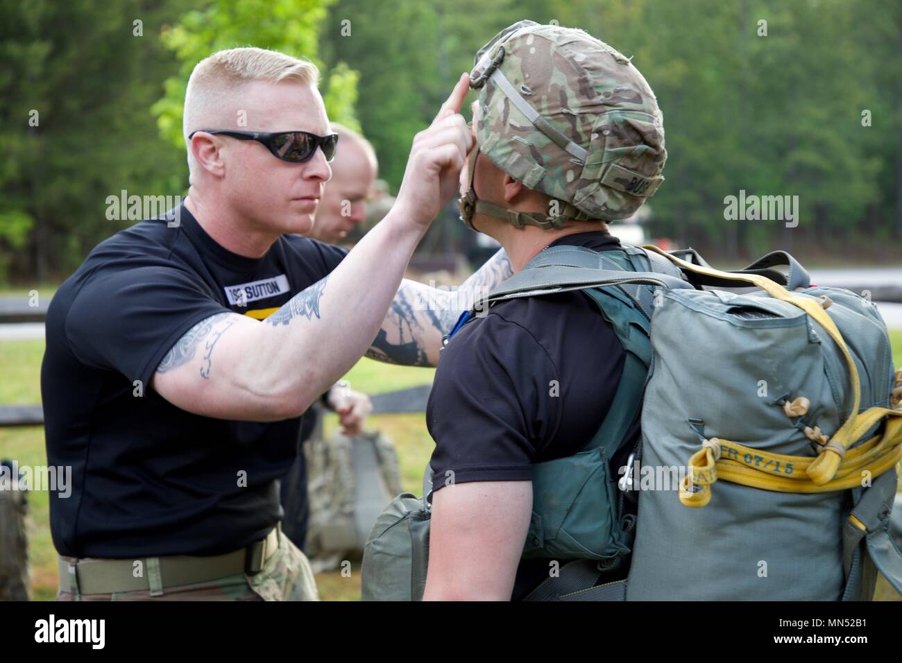 A U.S. Army Jumpmaster, assigned to the 5th Ranger Training Battalion ...