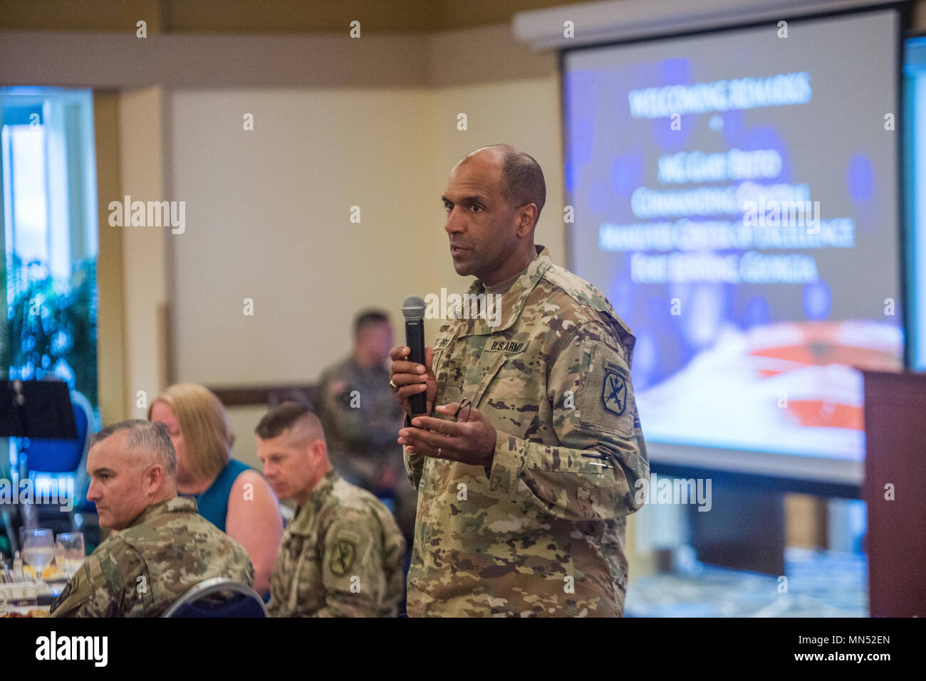 FORT BENNING, Ga. (May 10, 2018) -- Maj. Gen. Gary M. Brito, commanding ...