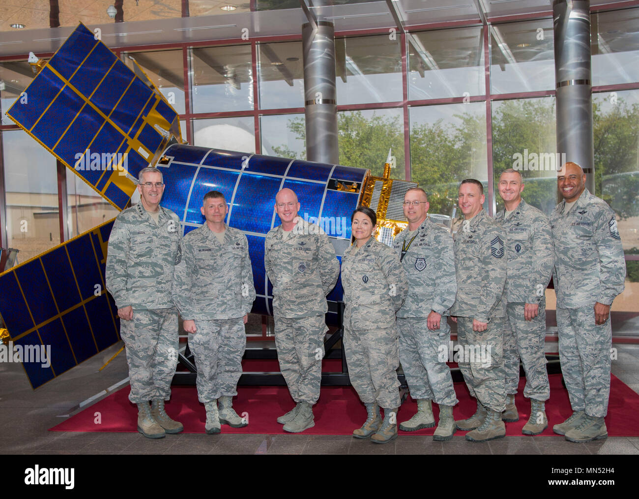 Gen. John E. Hyten, U.S. Strategic Command commander, stands with Team ...