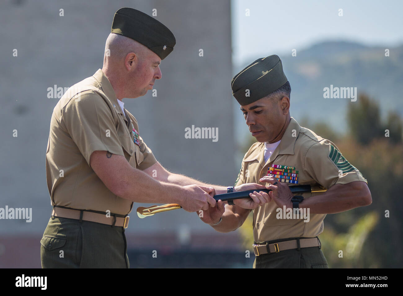 Lt. Col. David Handy, battalion commanding officer, Advanced Infantry ...