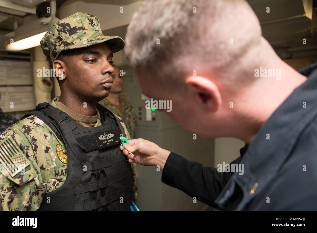 NORFOLK, Va. (May. 10, 2018) -- Master-At-Arms 2nd Class Ramel Marks ...