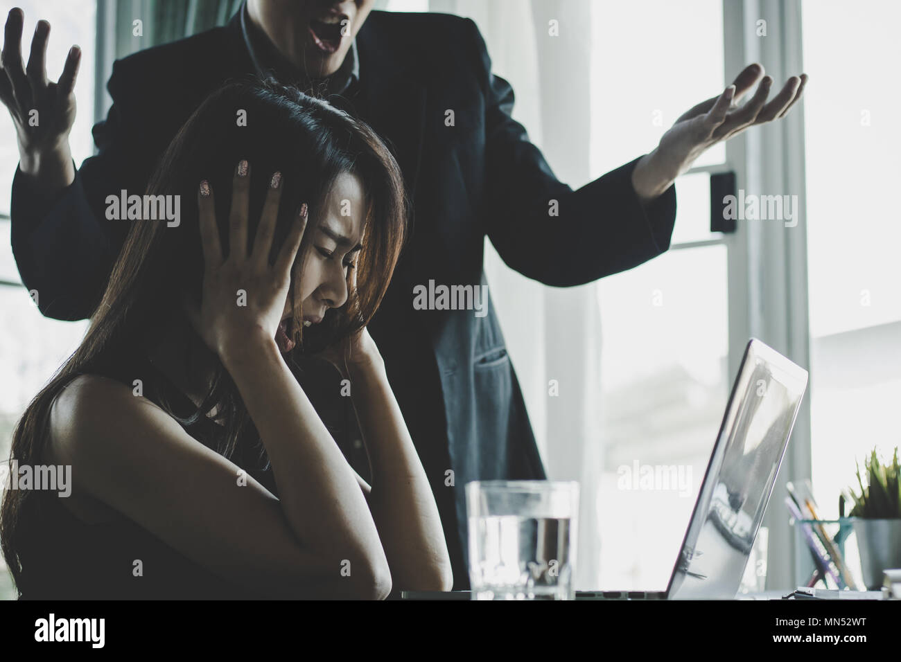 Office girl angry workplace hi-res stock photography and images - Alamy