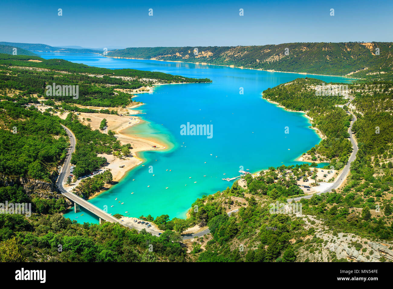 Stunning St Croix lake in Provence region, France, Europe Stock Photo ...