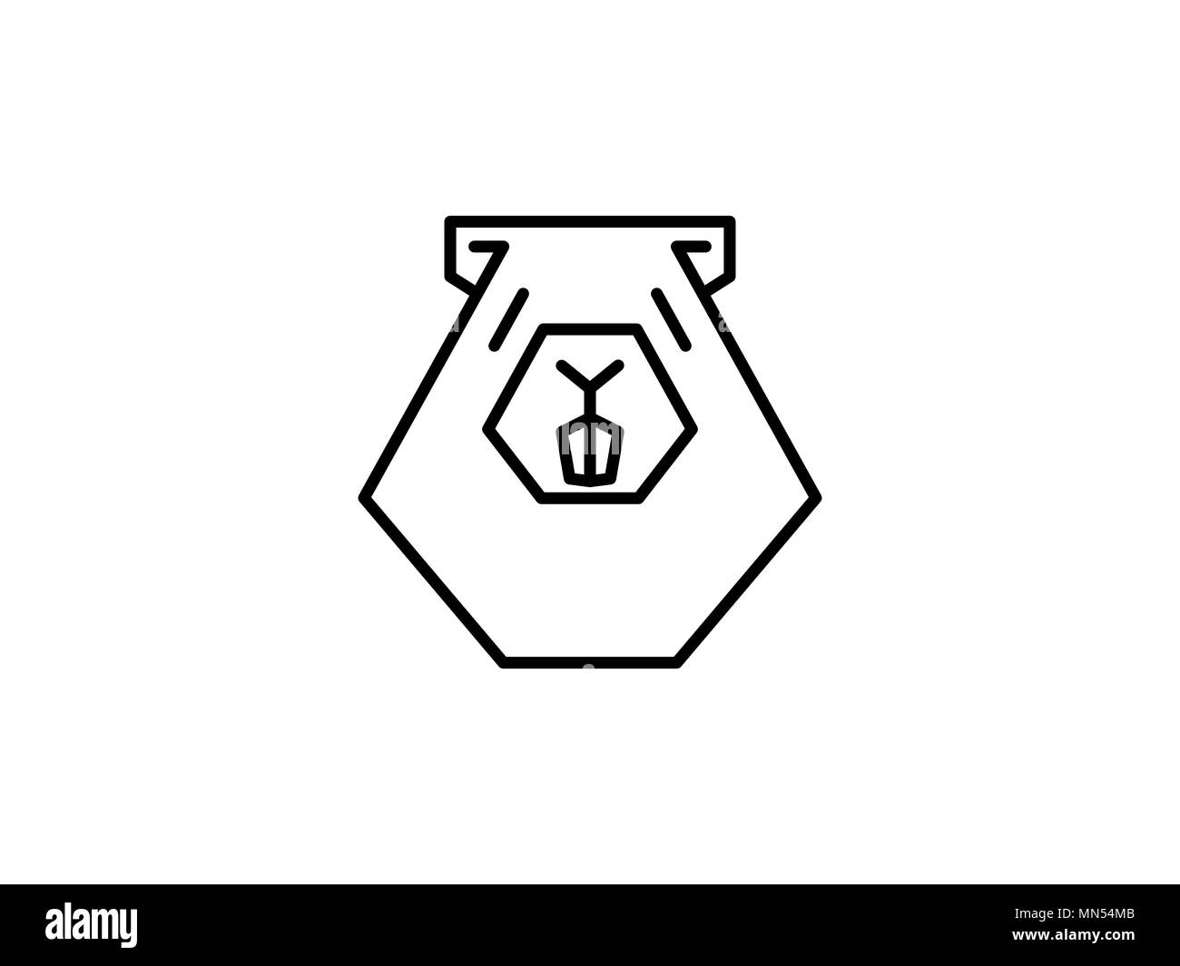 Schematic head of groundhog with teeth on white background Stock Vector ...