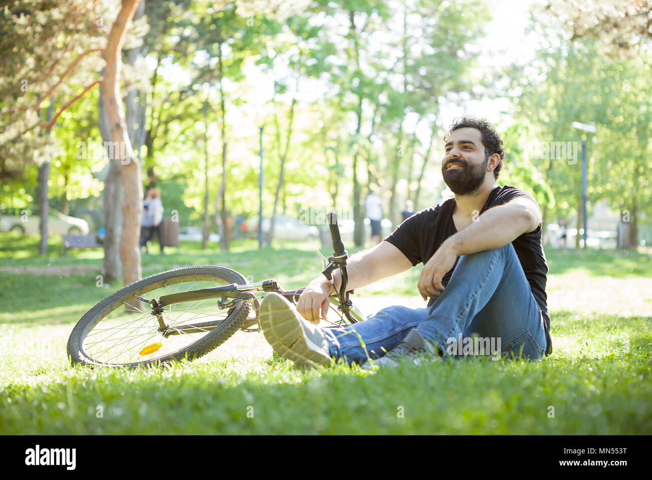 Bearded cyclist hi-res stock photography and images - Alamy