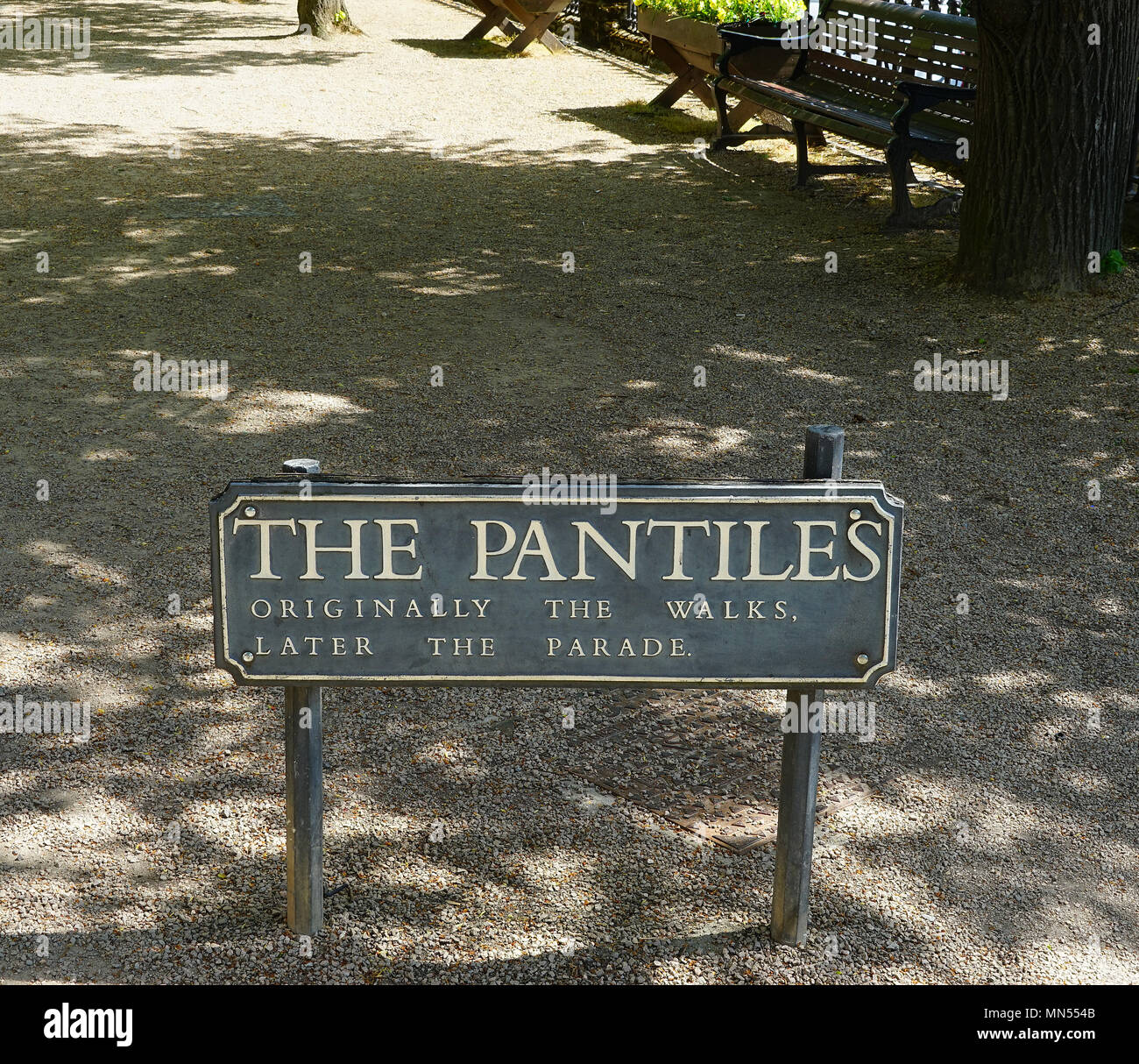 The Pantiles sign Stock Photo - Alamy