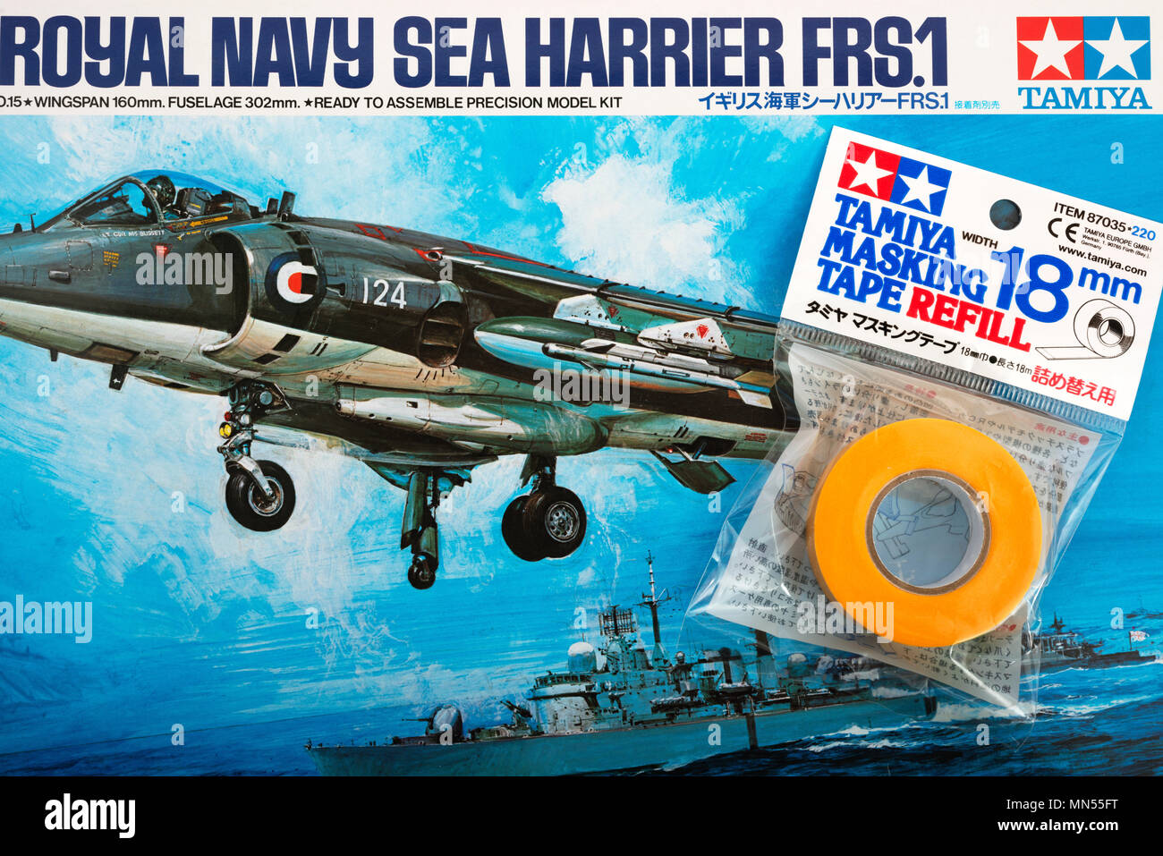 Tamiya Royal Navy Sea Harrier model kit Stock Photo - Alamy