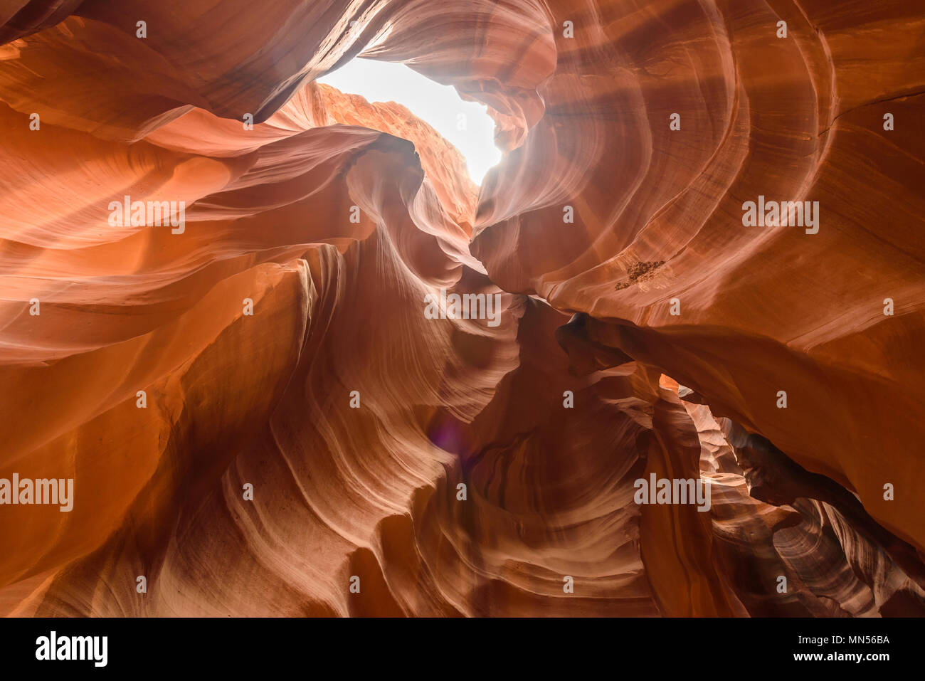 Upper Antelope Canyon. Natural rock formation in beautiful colors ...